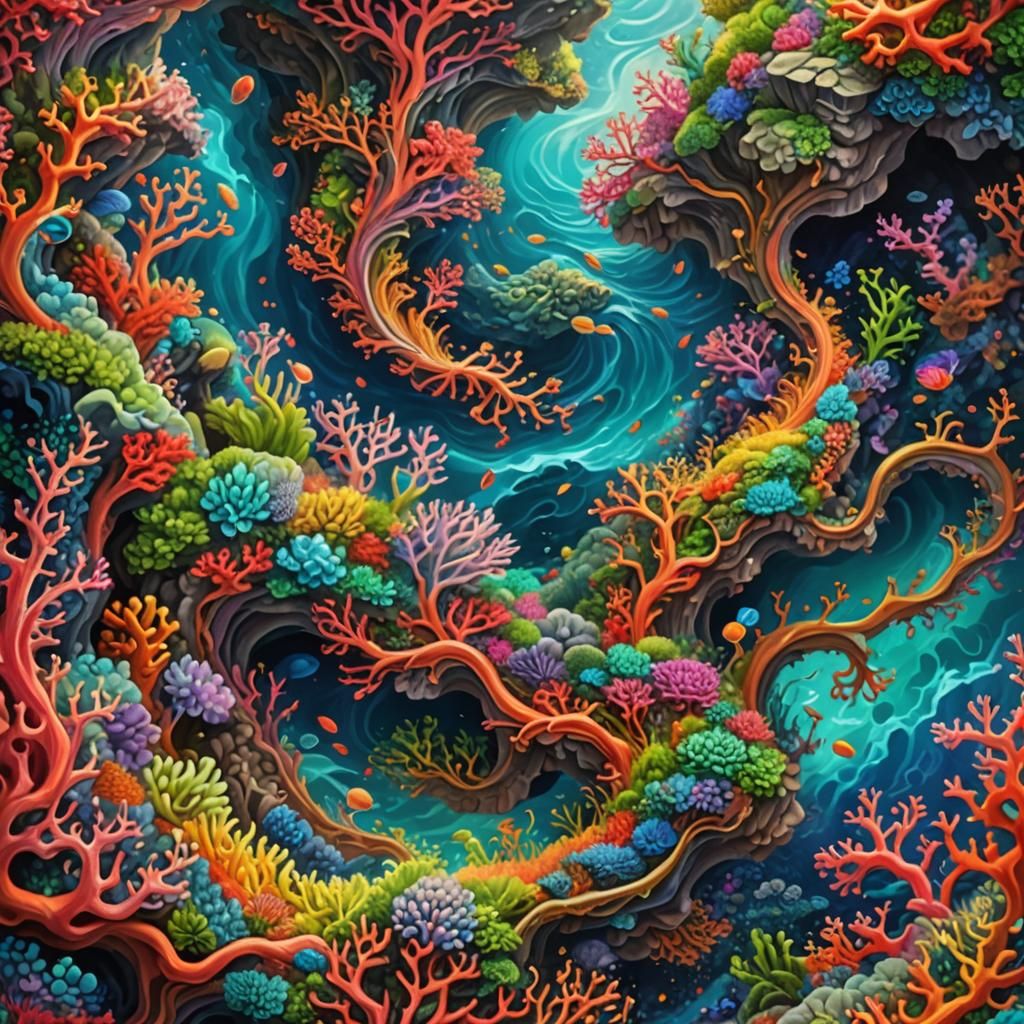 twisted paths with insane curves washed by ocean waves reaching up to ...