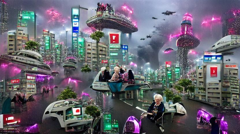 Tokyo Japan in the year 2075 - AI Generated Artwork - NightCafe Creator