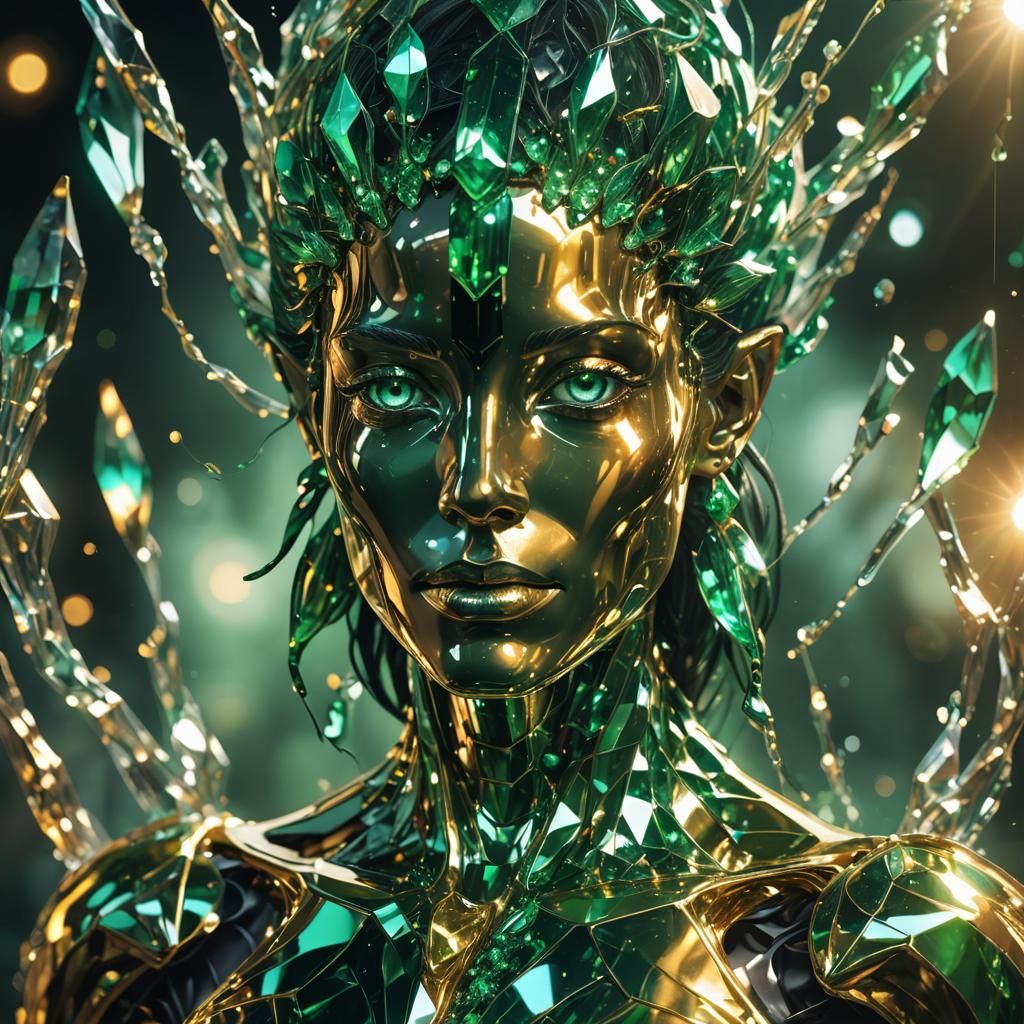 Emerald Crystalization - AI Generated Artwork - NightCafe Creator