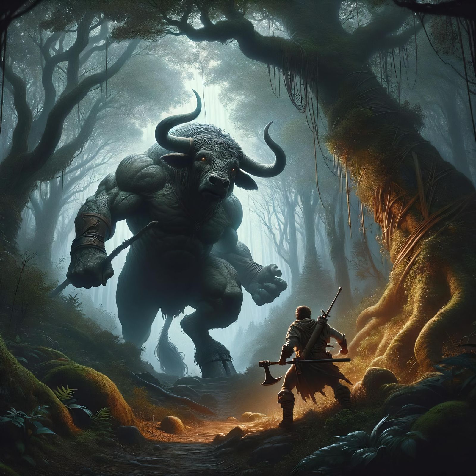 DND Series: Minotaur (Monster) - AI Generated Artwork - NightCafe Creator