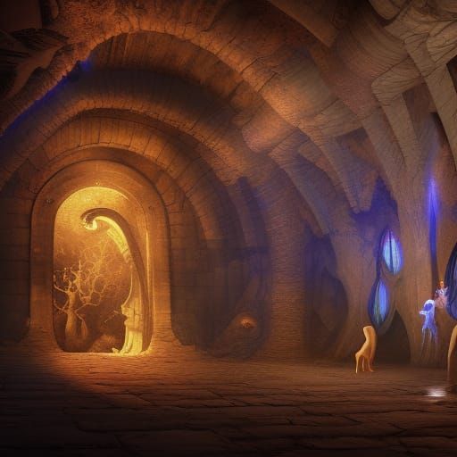 In the catacombs - AI Generated Artwork - NightCafe Creator