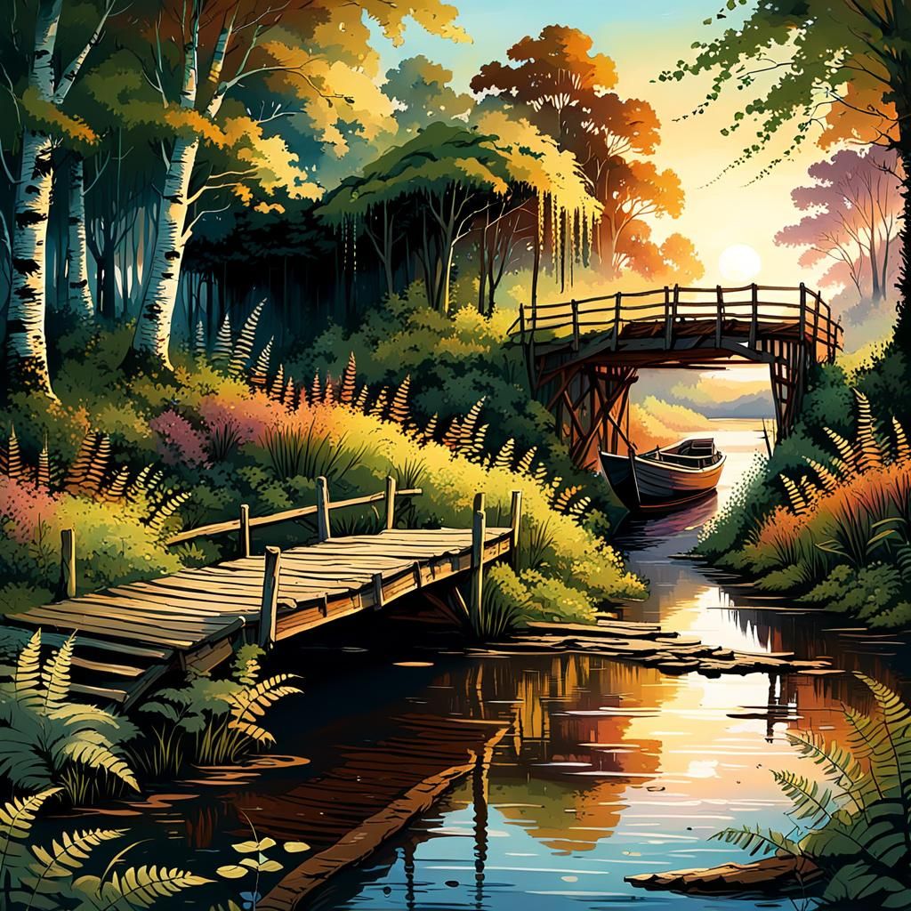 an English spring countryside - AI Generated Artwork - NightCafe Creator