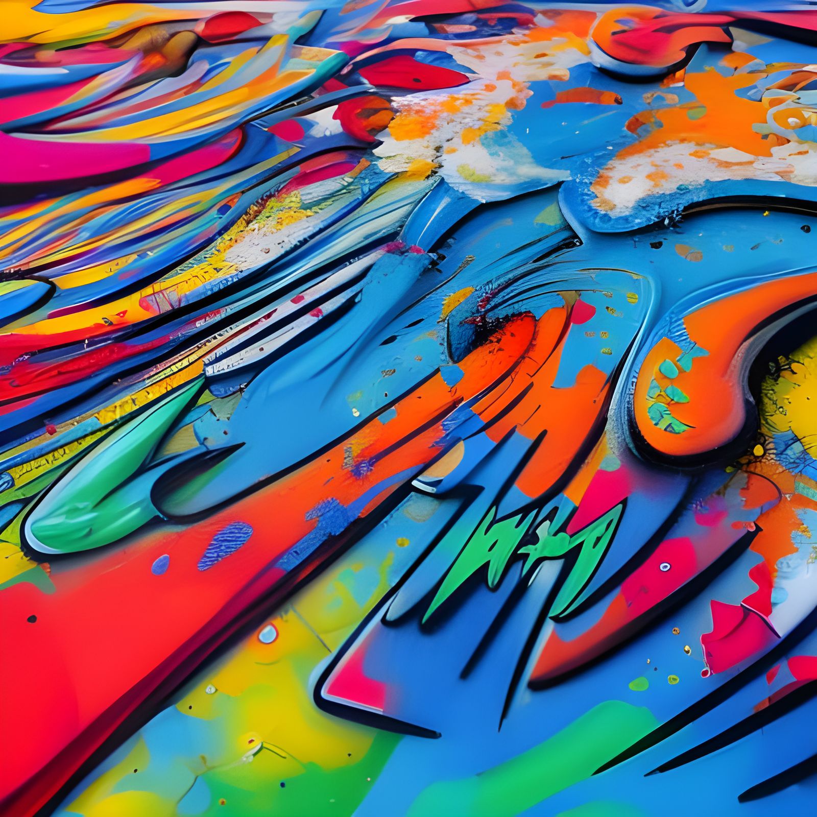 Graffiti Wave - AI Generated Artwork - NightCafe Creator