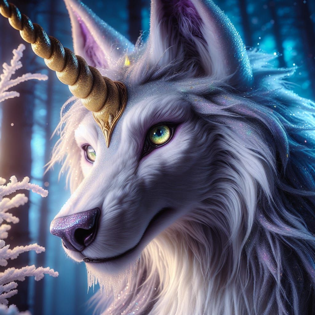 Horned Wolf - AI Generated Artwork - NightCafe Creator