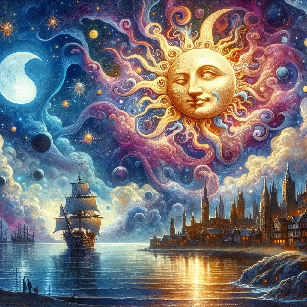 The Moon and the Stars Shall Be Our Compass - AI Generated Artwork ...
