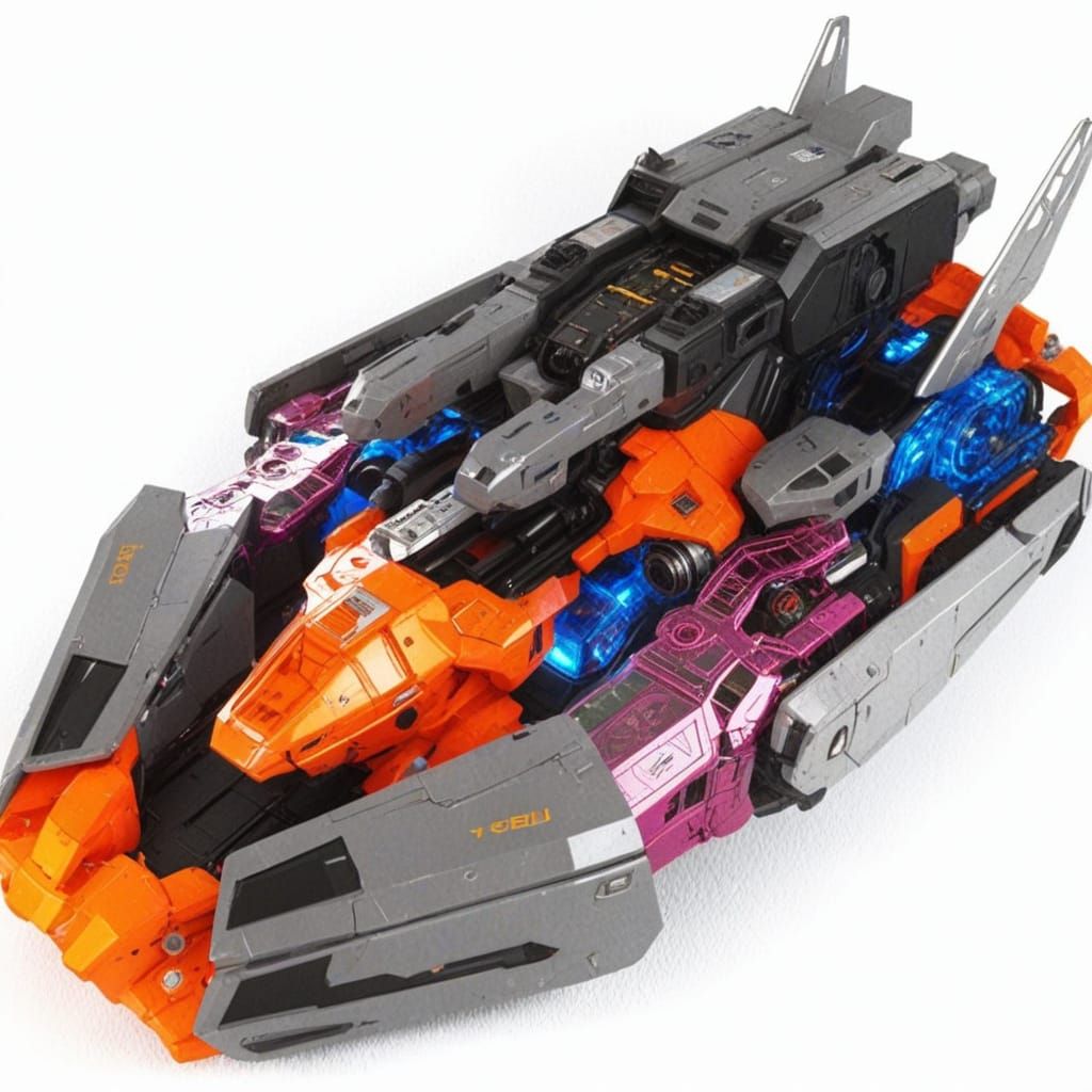 Sleek Sci-Fi Ground Vehicle in Gold and Black, Ins... - AI Art