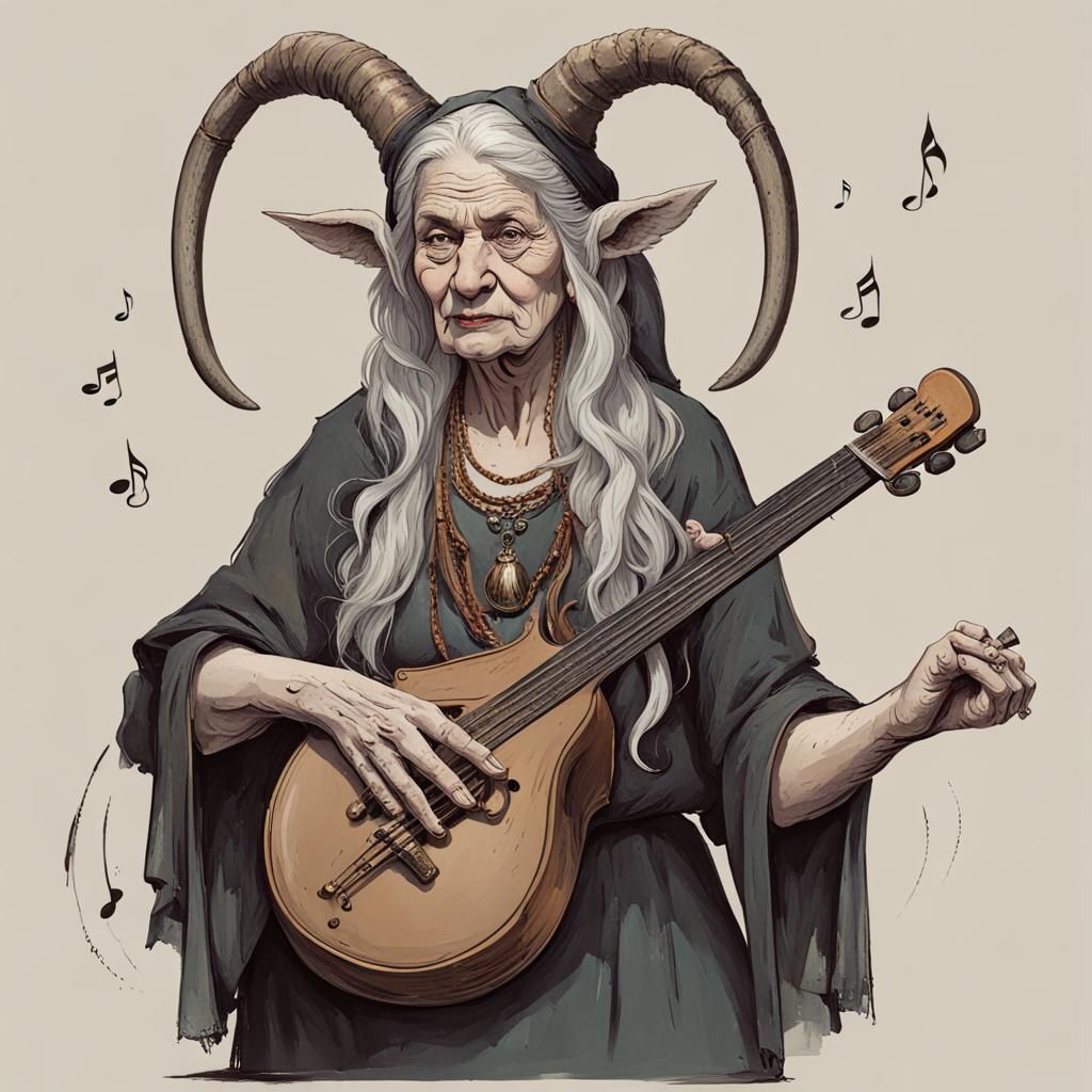 the musical witch - AI Generated Artwork - NightCafe Creator