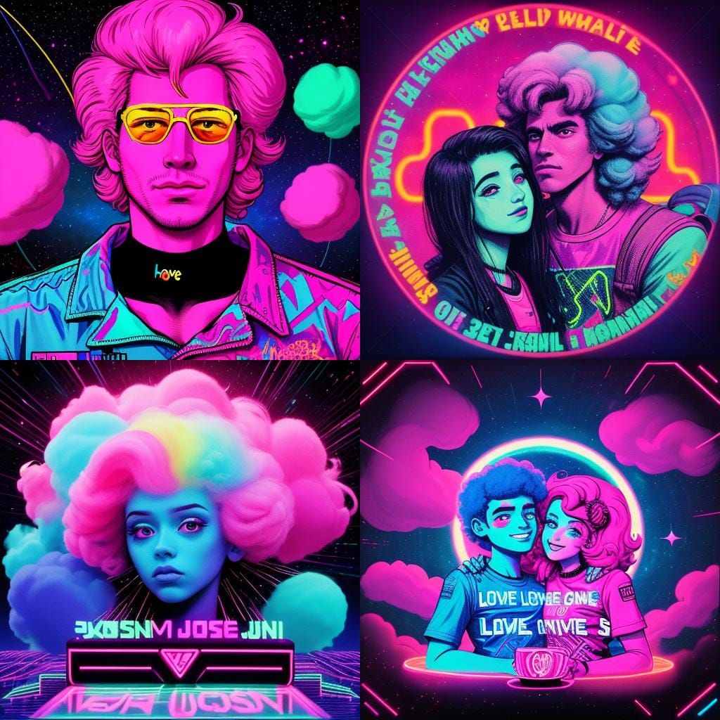 The Cotton Candy Love/Hell Scape - AI Generated Artwork - NightCafe Creator