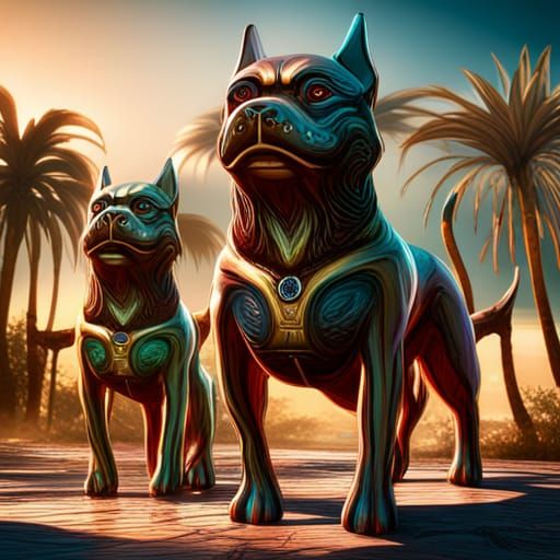 Cerberus Dogg version antiquite 8k beautiful colors fine details mesh ...