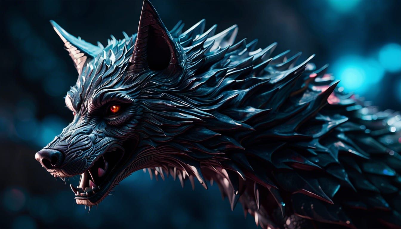 Alien Wolf - AI Generated Artwork - NightCafe Creator