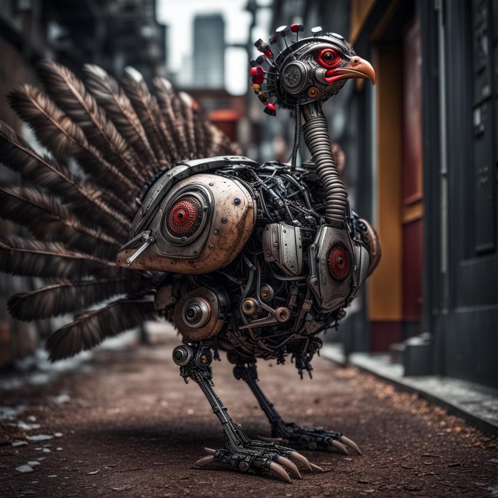 evil robotic turkey - AI Generated Artwork - NightCafe Creator
