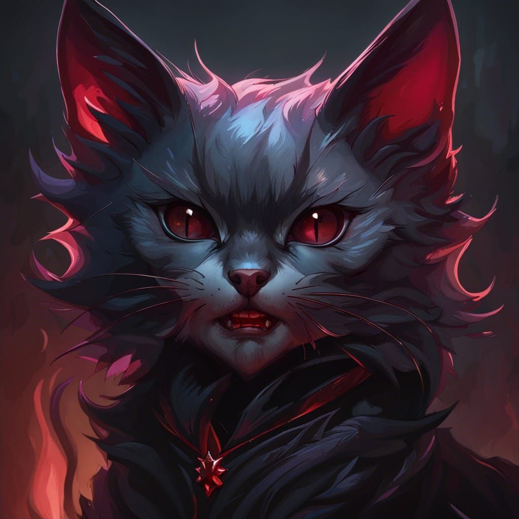 vamp kitty 1 - AI Generated Artwork - NightCafe Creator