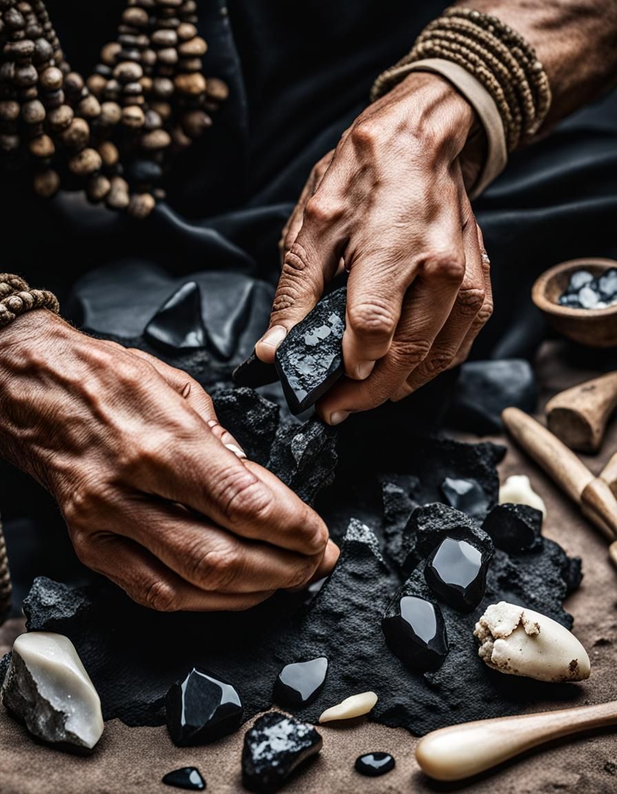 toolmaker applying archaic technology - AI Generated Artwork ...