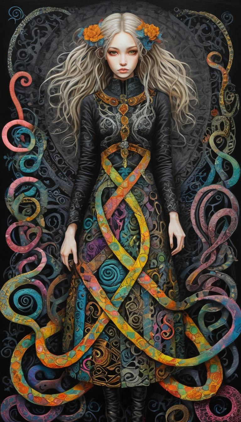 Gothic Ribbons - AI Generated Artwork - NightCafe Creator