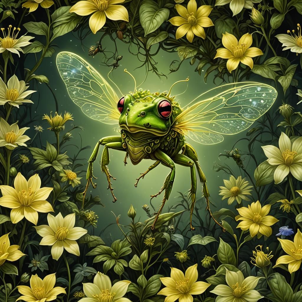 Glowing Toadfly - AI Generated Artwork - NightCafe Creator