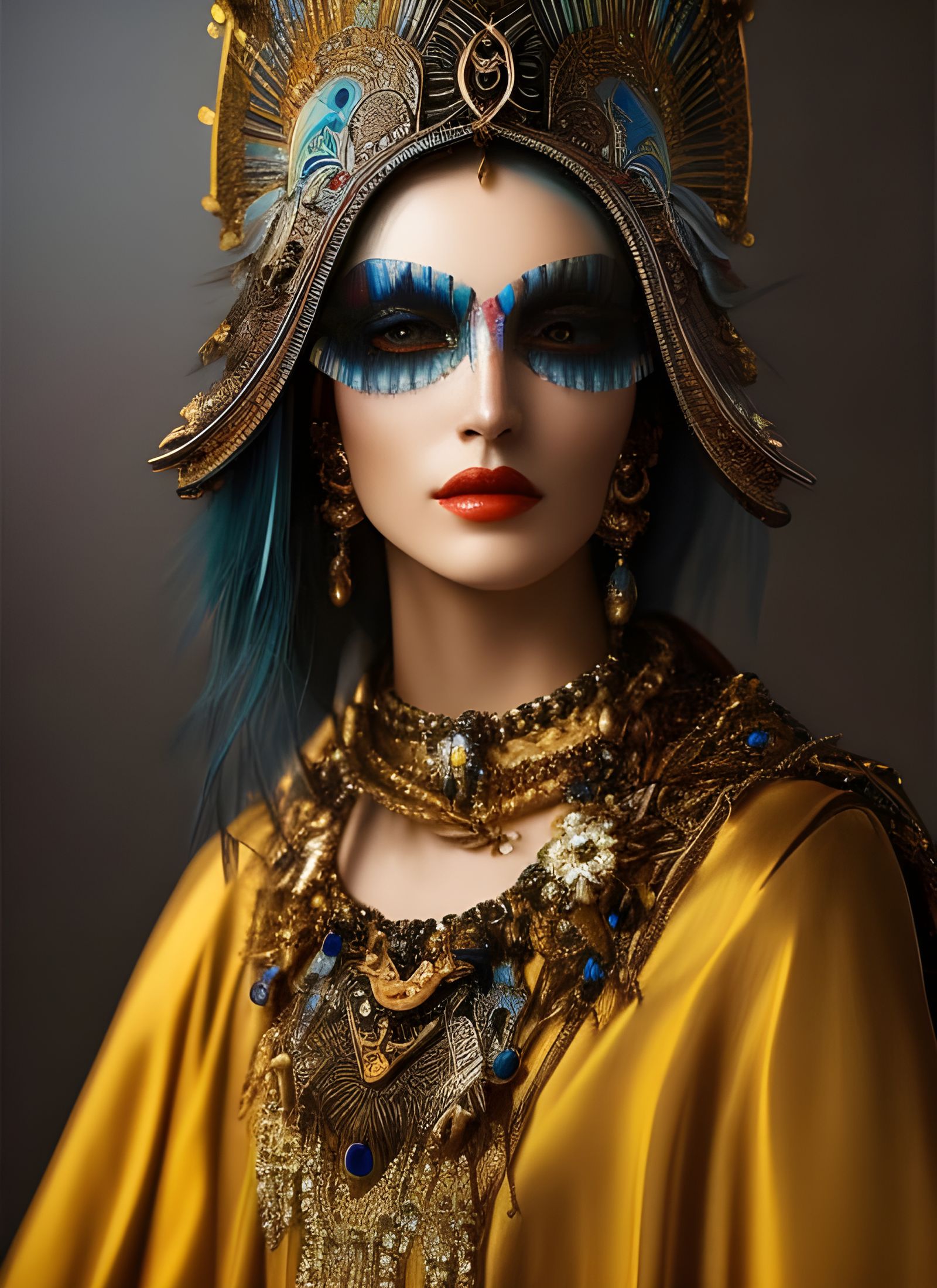 Obsidian Queen 01 @Society6 - AI Generated Artwork - NightCafe Creator