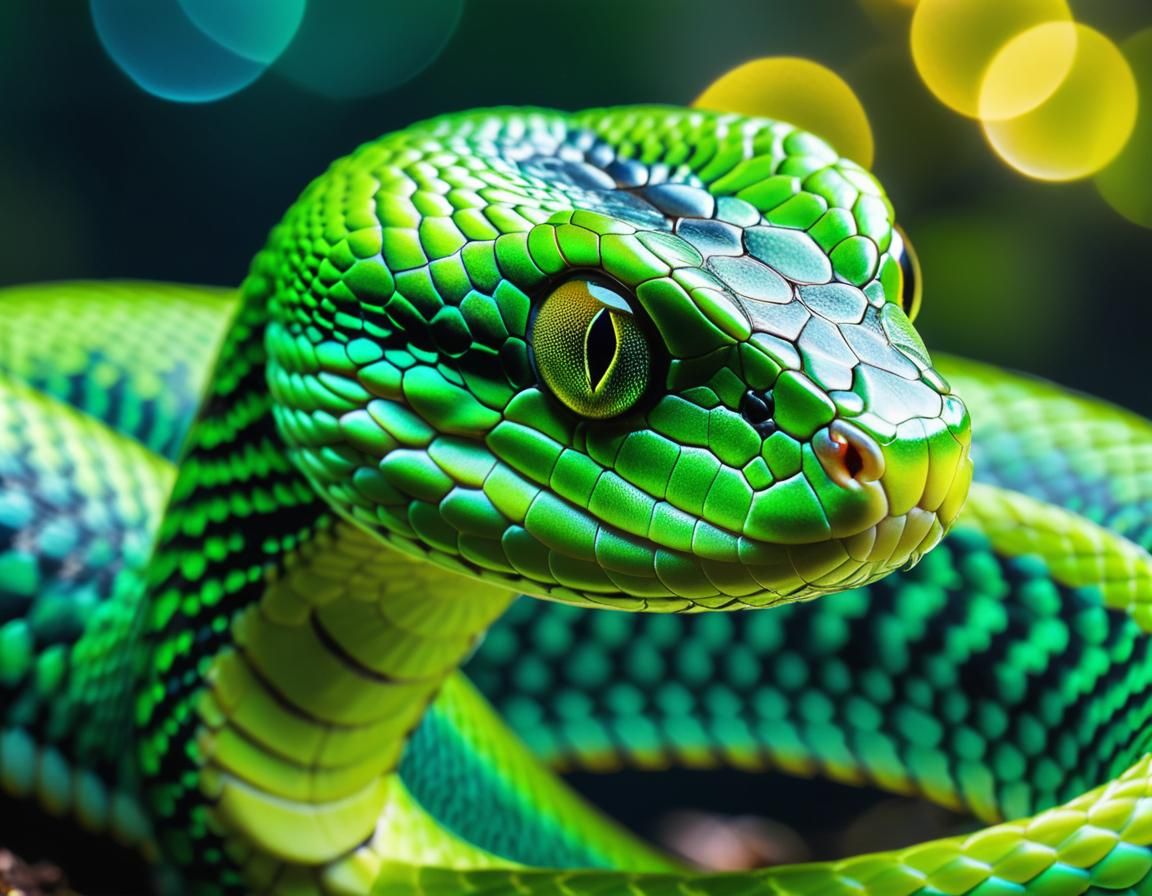 green mamba - AI Generated Artwork - NightCafe Creator
