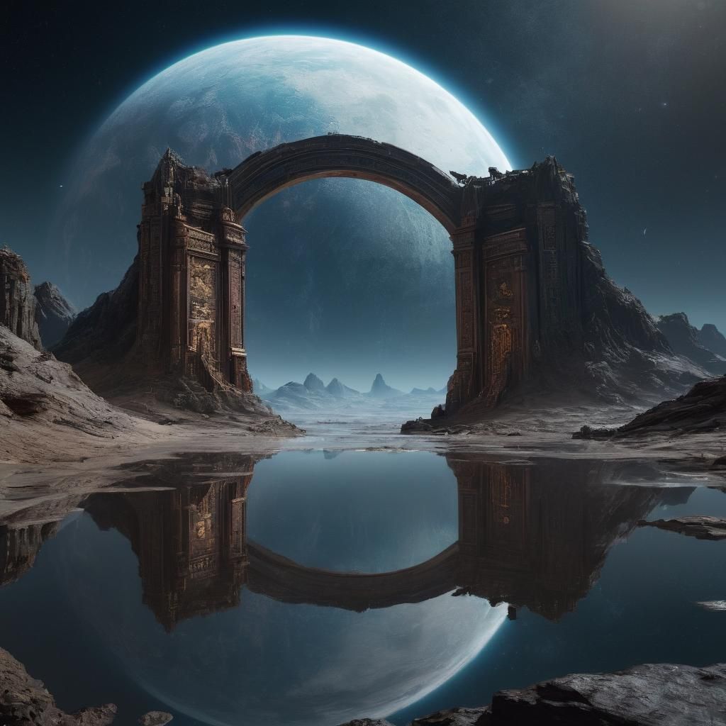 The Moon Gate - AI Generated Artwork - NightCafe Creator