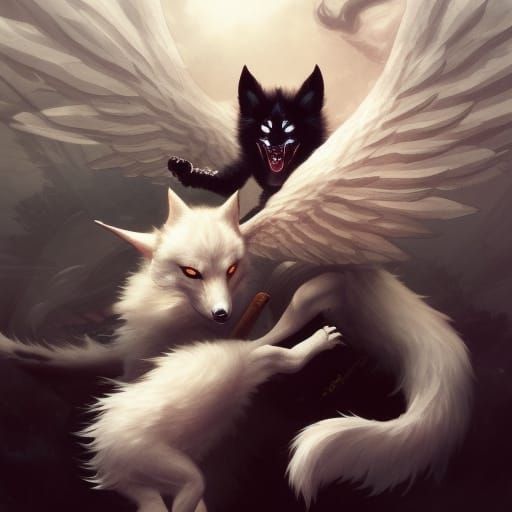 Kitsune War - AI Generated Artwork - NightCafe Creator