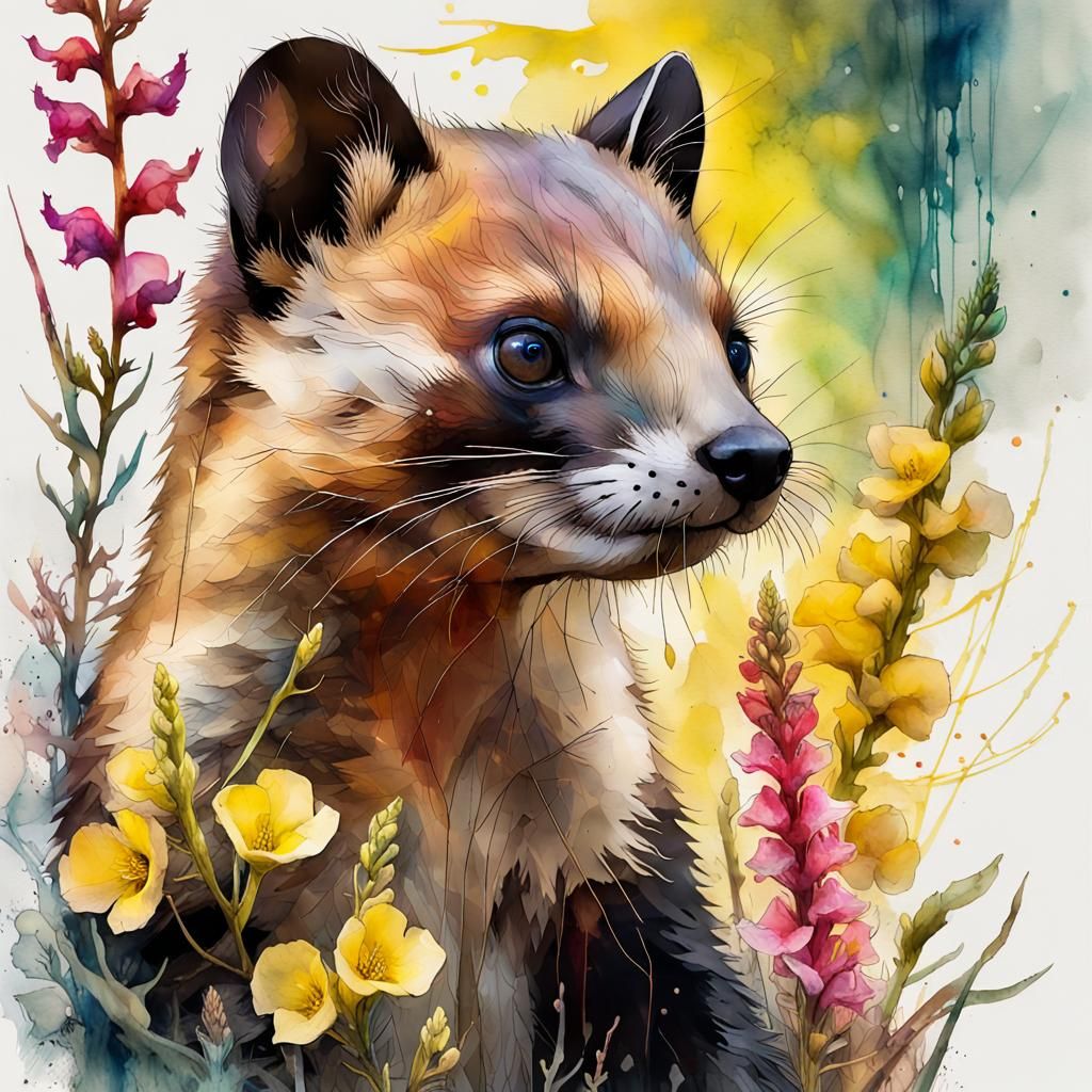 yellow-throated marten - AI Generated Artwork - NightCafe Creator