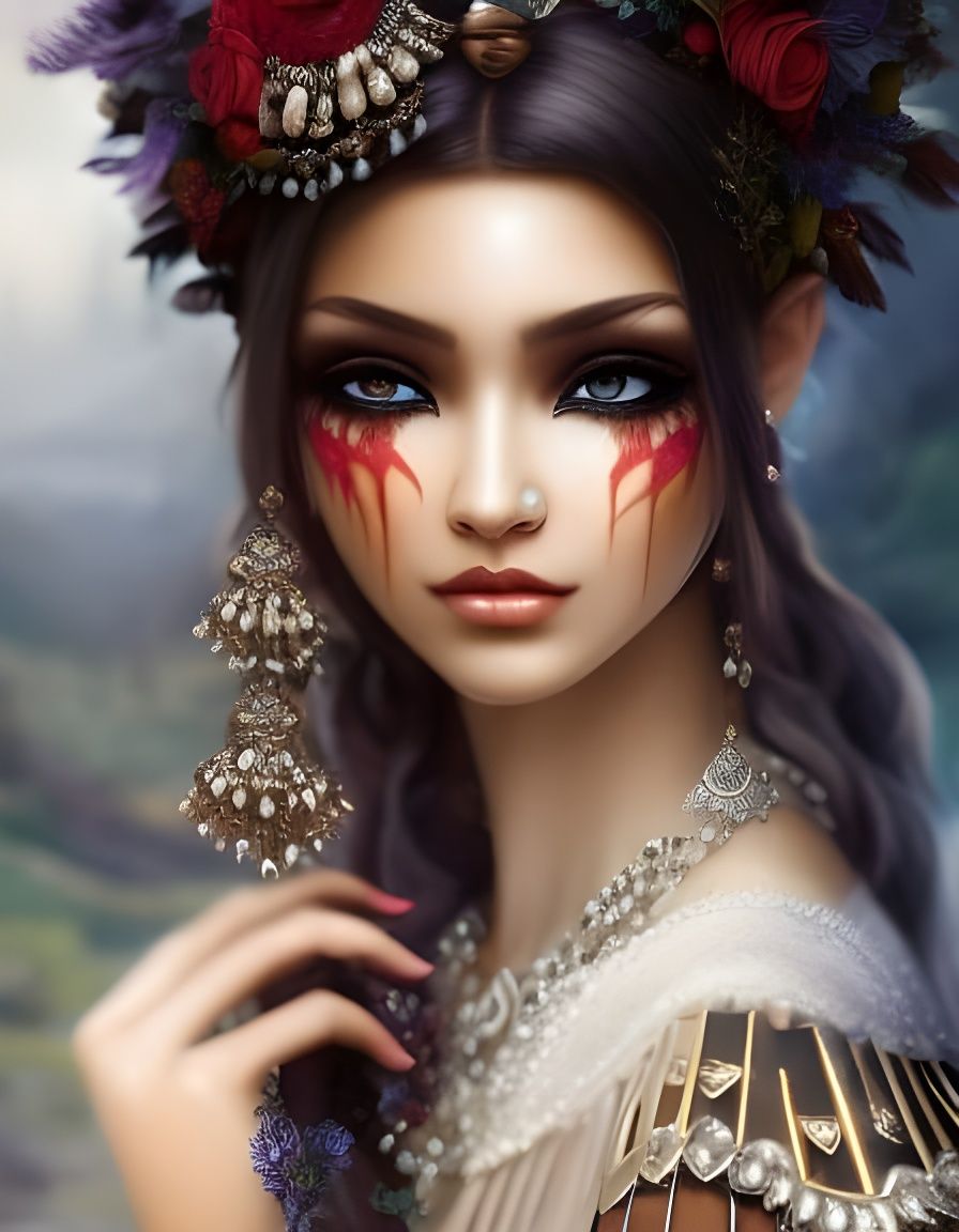 Indios-Pocahontas-Woman - AI Generated Artwork - NightCafe Creator