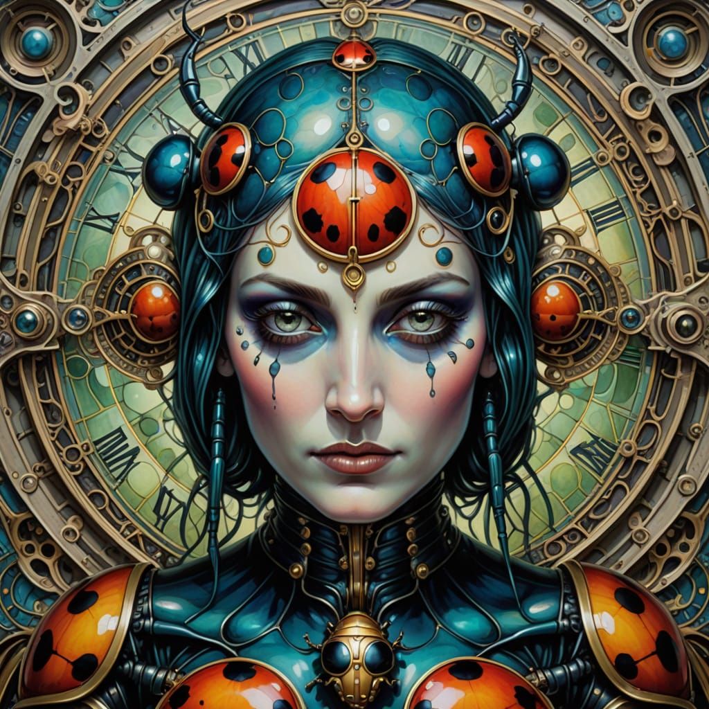Woman - Ethereal Lady in Clockwork Cathedral