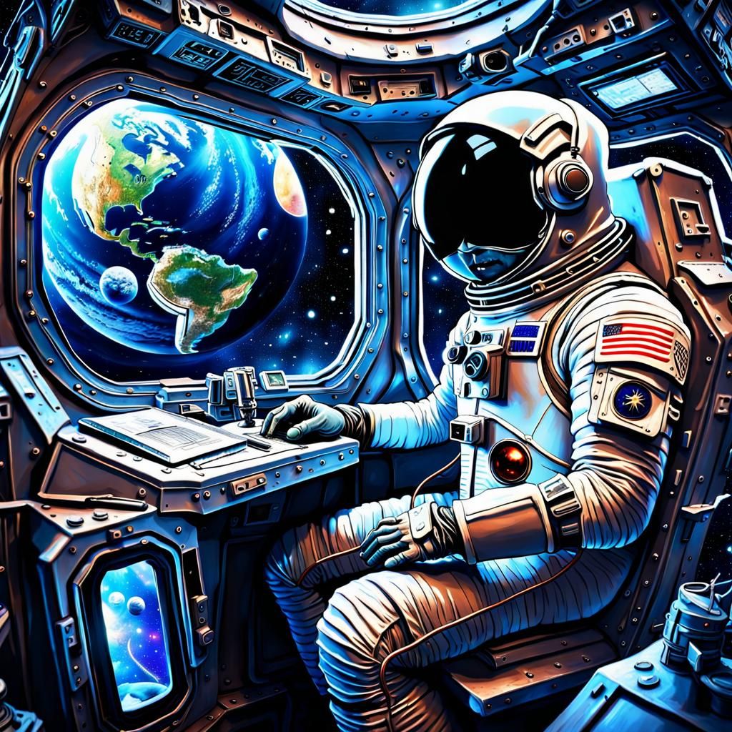 "Space Oddity" by David Bowie - AI Generated Artwork - NightCafe Creator