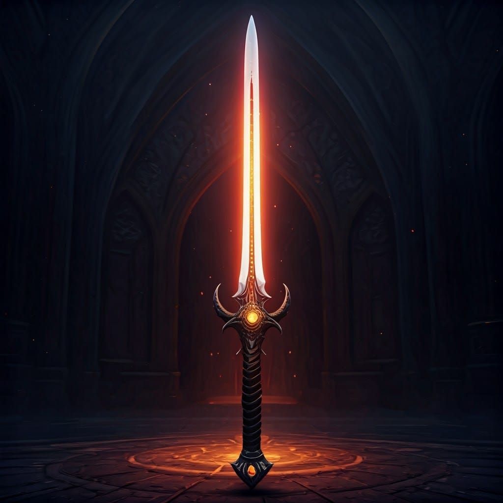 Ethereal Hell Saber Embracing Family Legacy in Dar... - AI Art