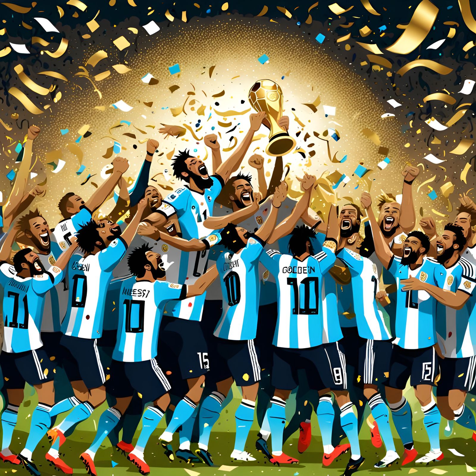 Confetti in FIFA World Cup Championship Ceremony - AI Generated Artwork ...