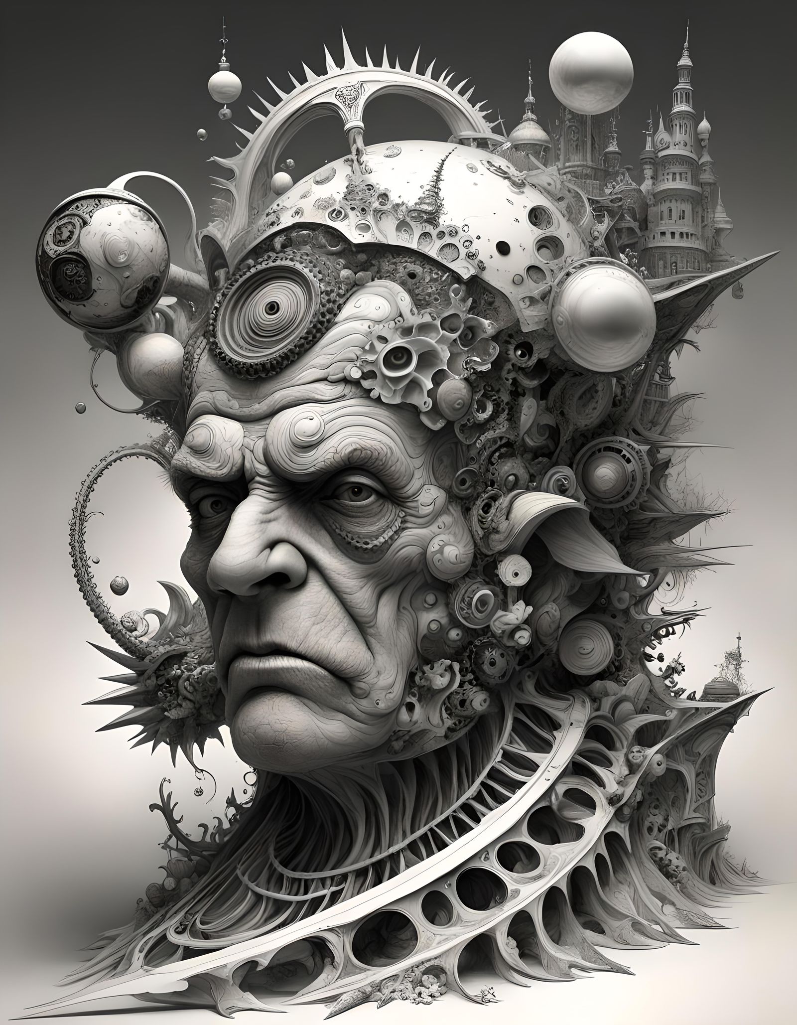 THE GRUMPY FRACTAL MUTANT - AI Generated Artwork - NightCafe Creator