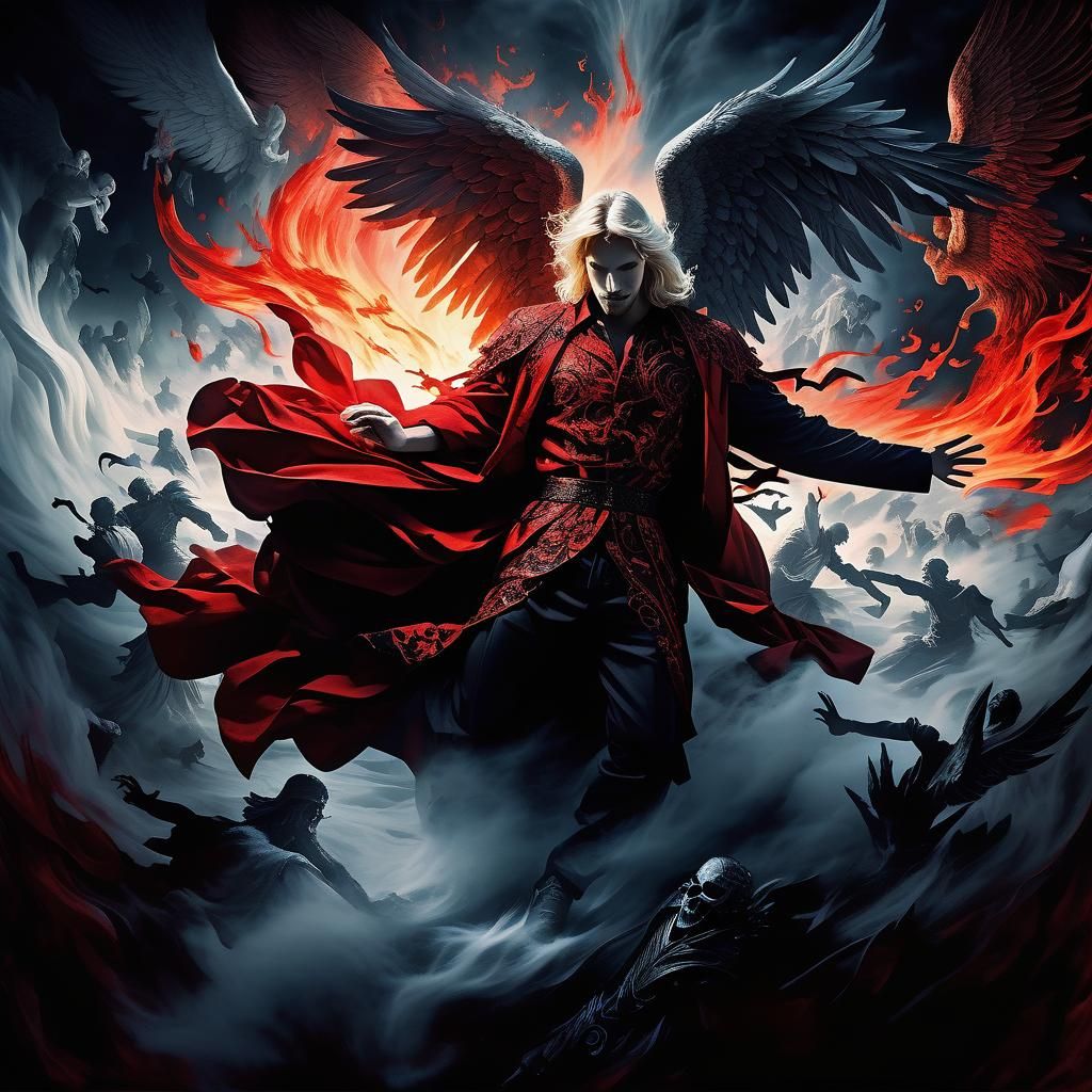 Falling into Darkness - AI Generated Artwork - NightCafe Creator