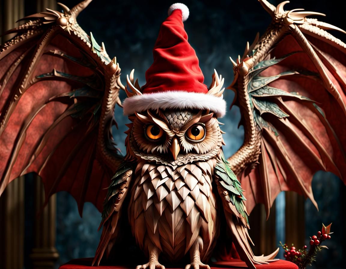 Owl dragon - AI Generated Artwork - NightCafe Creator