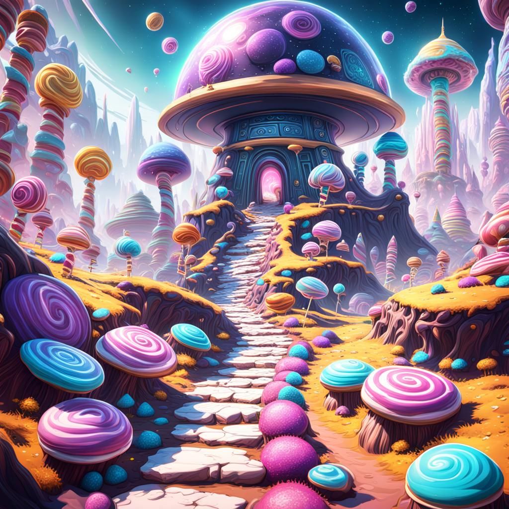 path to galactic candy land - AI Generated Artwork - NightCafe Creator