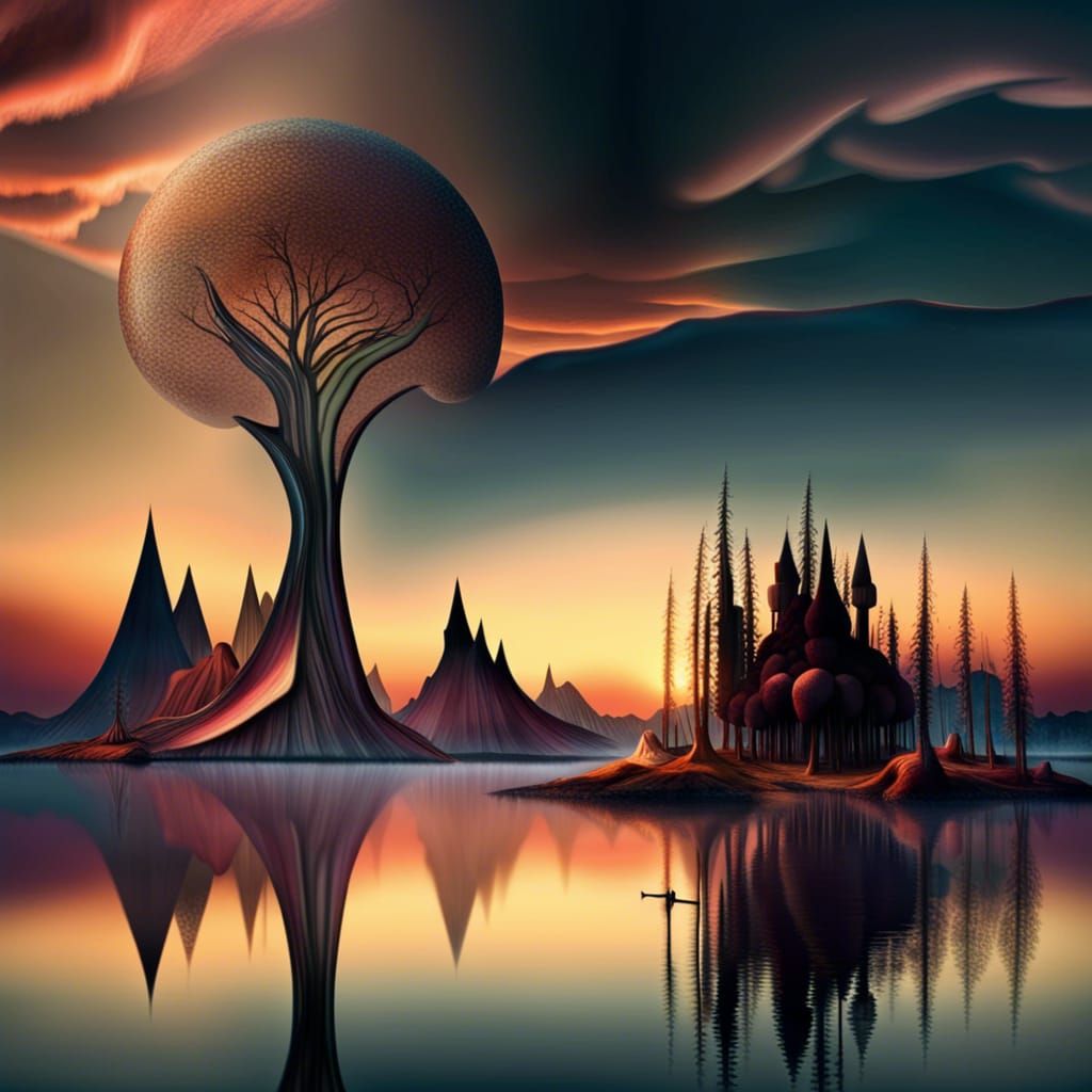 Surreal landscape - AI Generated Artwork - NightCafe Creator