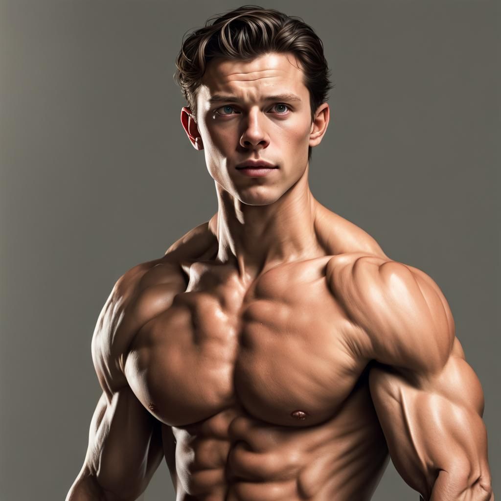 Buff Tom Holland #22 - AI Generated Artwork - NightCafe Creator