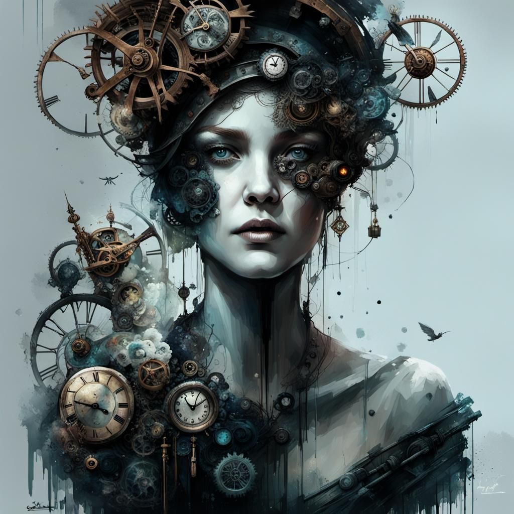 Steampunk clockpunk portrait - AI Generated Artwork - NightCafe Creator