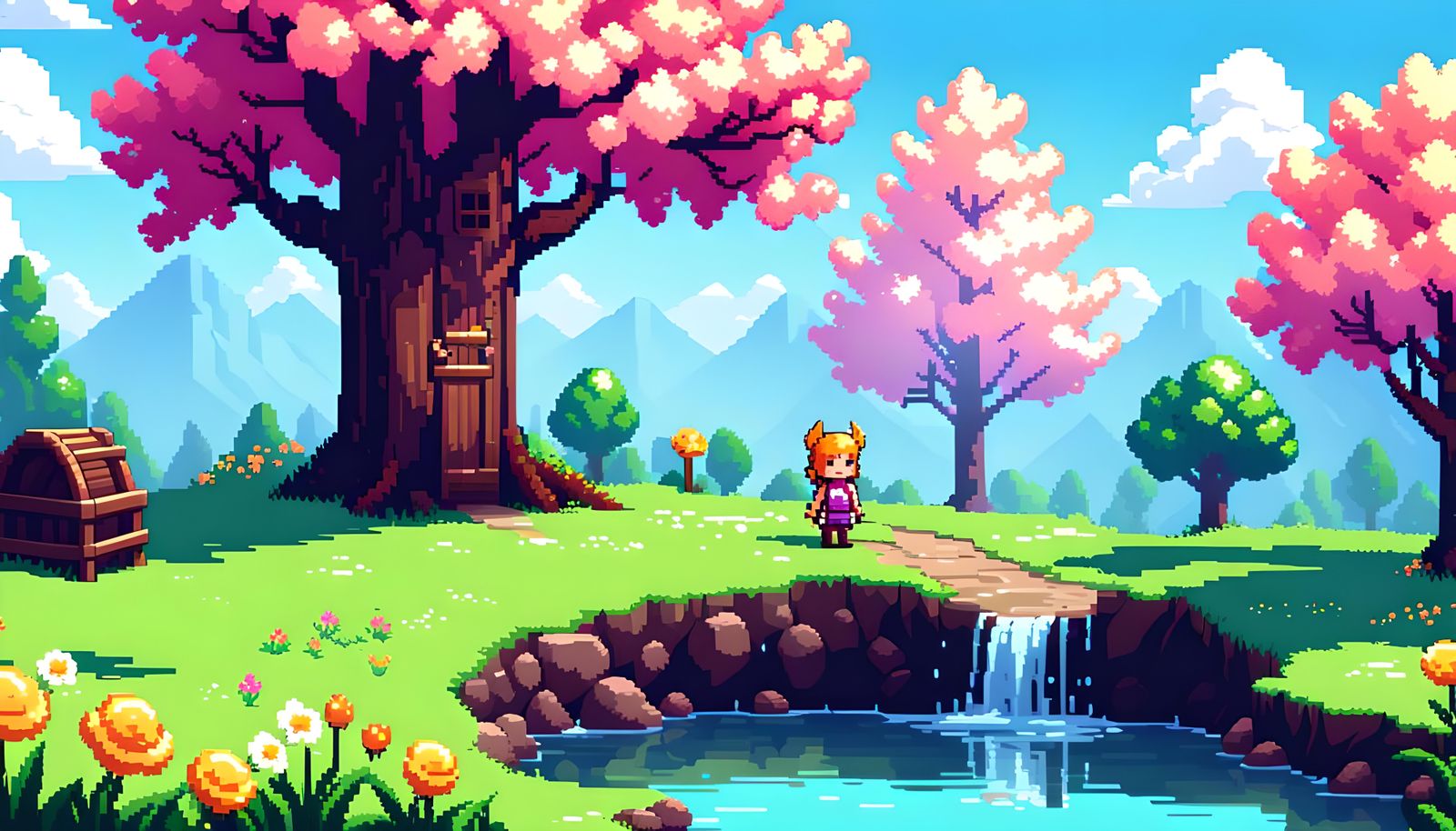 A Pixelated Spring Morning (3) - AI Generated Artwork - NightCafe Creator