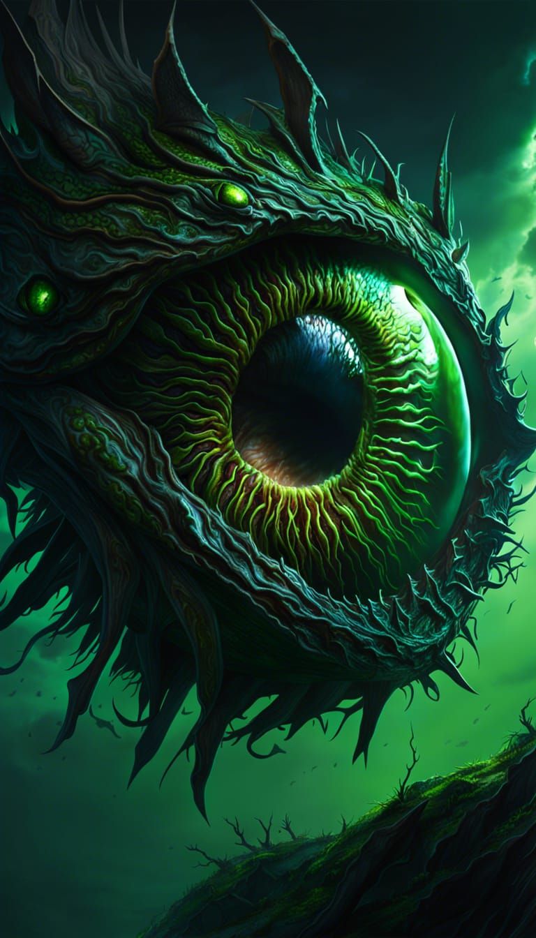 Rotten Dragon Eye - AI Generated Artwork - NightCafe Creator