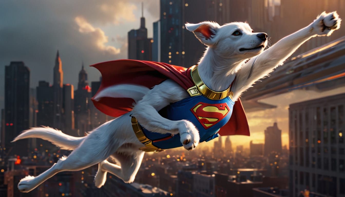 Krypto The Superdog(in the style of Unreal Engine 5)