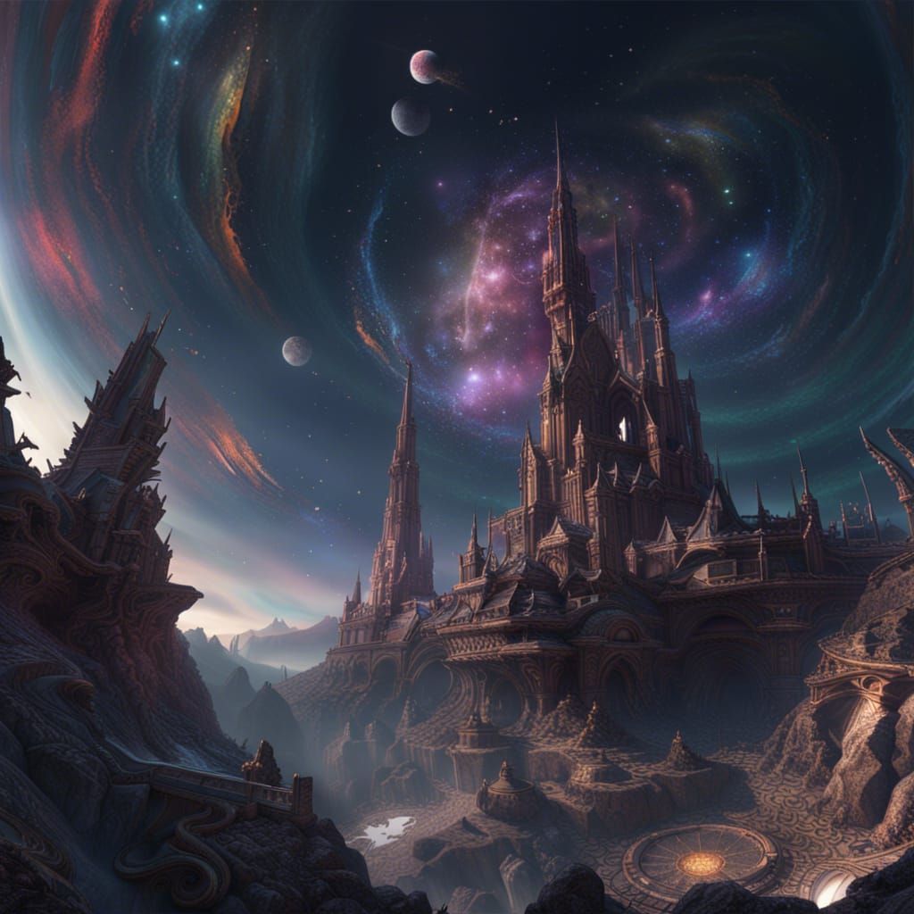 Galaxy Castle - AI Generated Artwork - NightCafe Creator