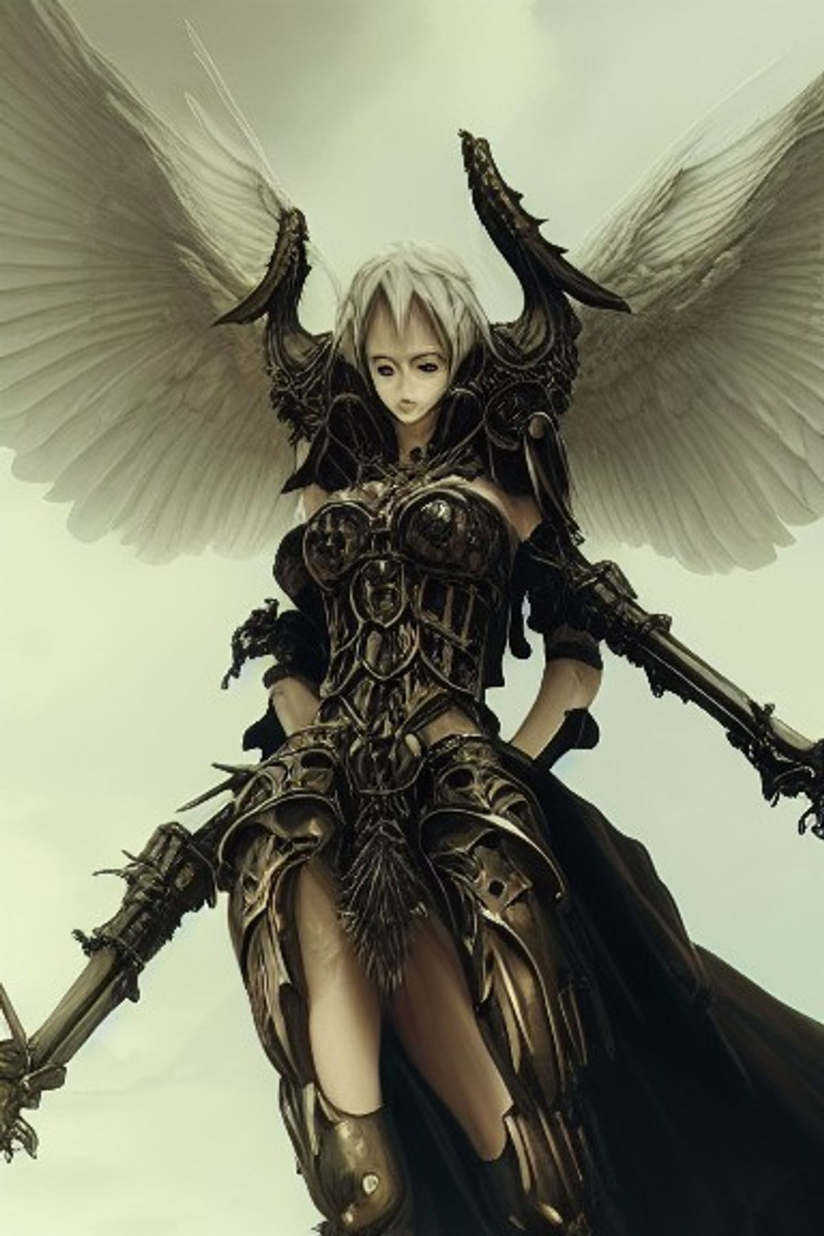 Artgerm, WLOP, Greg Rutkowski; beautiful ornate biomech valkyrie ...