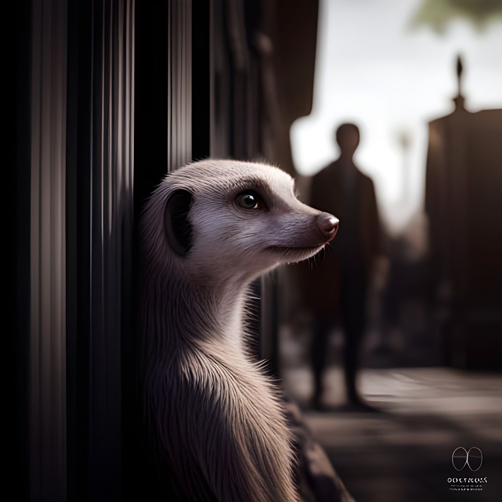 Meerkat in the city (colorized) - AI Generated Artwork - NightCafe Creator