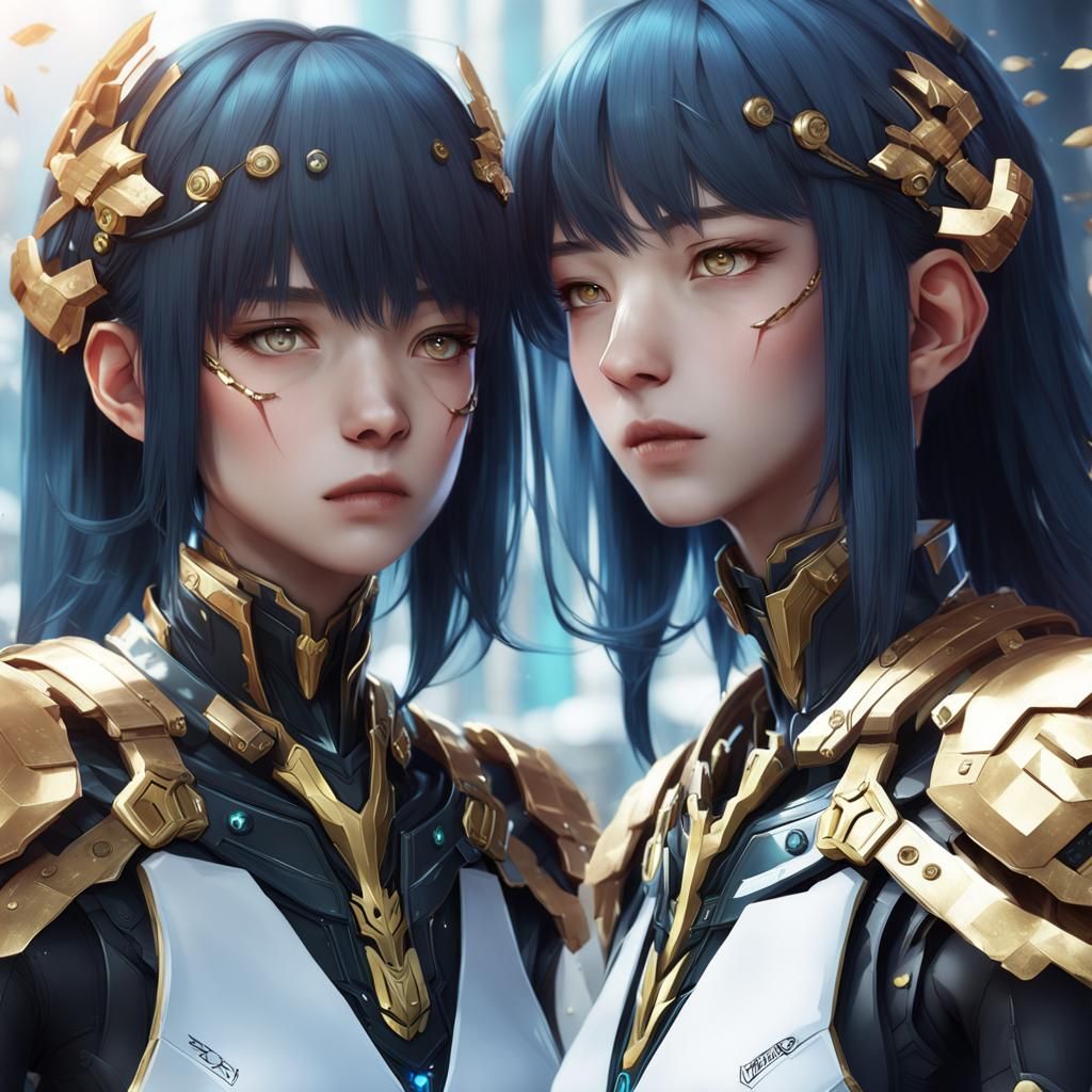Gemini human By artist "anime", 3d anime art, inspired by WLOP ...