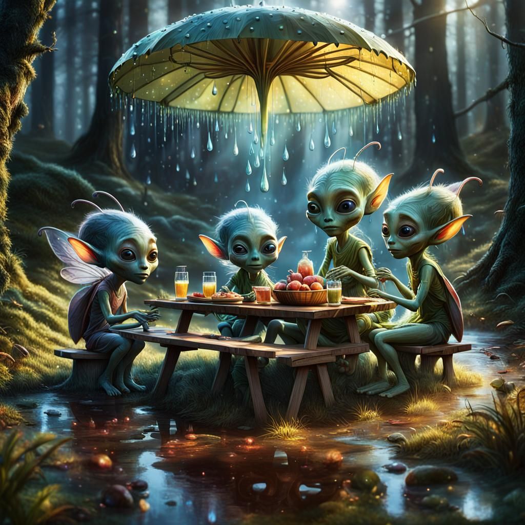 The Alien Kids. - AI Generated Artwork - NightCafe Creator