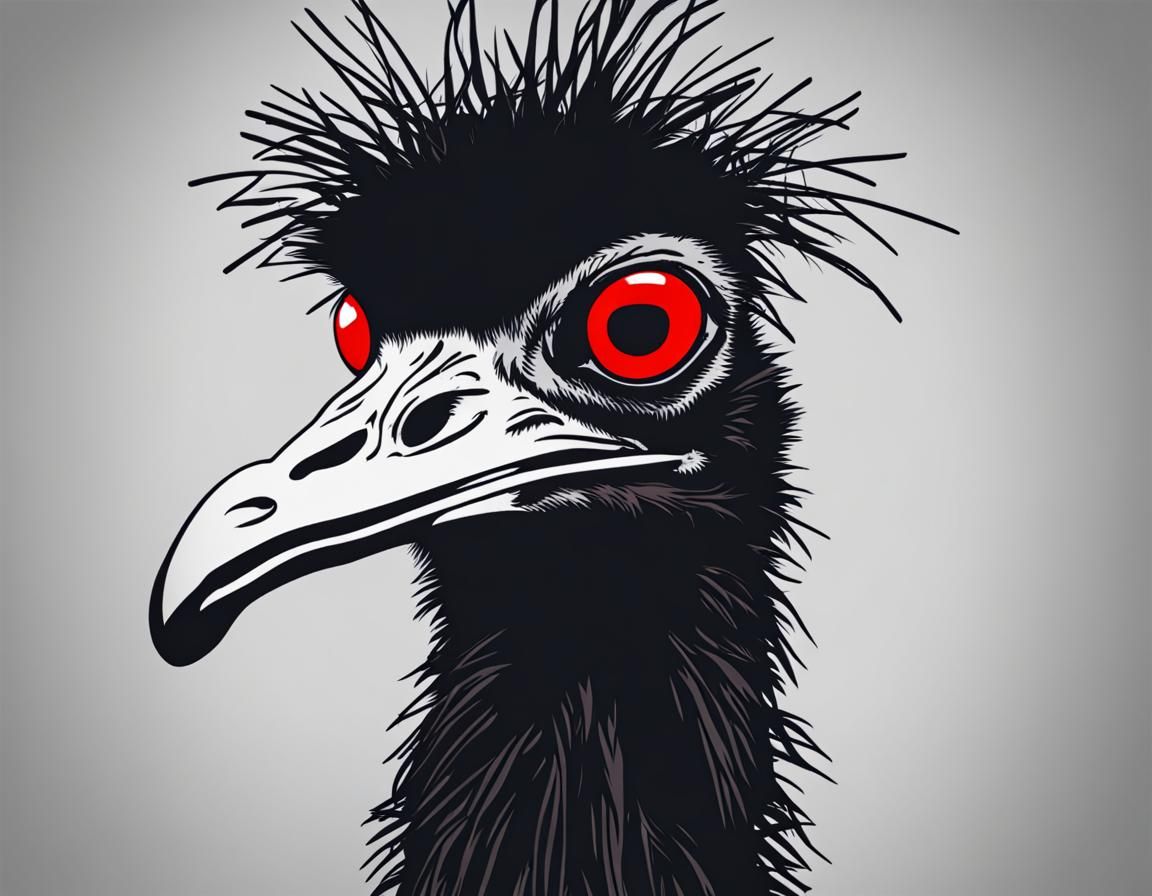The emo emu - AI Generated Artwork - NightCafe Creator
