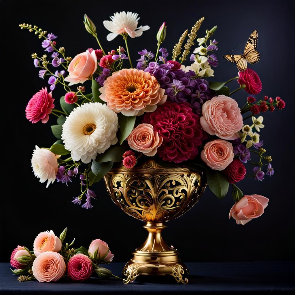 Flowers in a Vase - AI Generated Artwork - NightCafe Creator