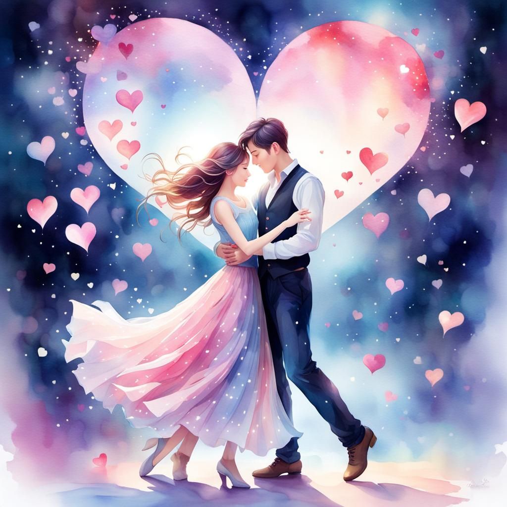 Falling in love - AI Generated Artwork - NightCafe Creator