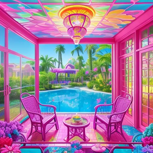 Surreal Whimsical Kitchen in Hyper-Realistic Candy... - AI Art