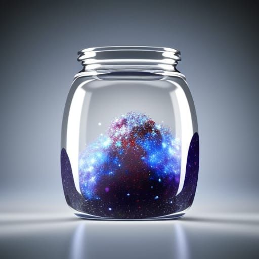 galaxy in a glass jar - AI Generated Artwork - NightCafe Creator