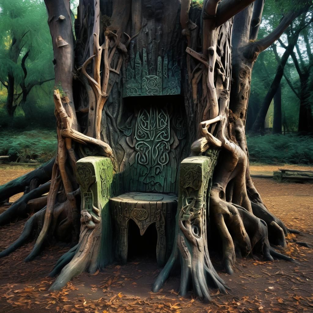 Ancient Willow Throne - AI Generated Artwork - NightCafe Creator